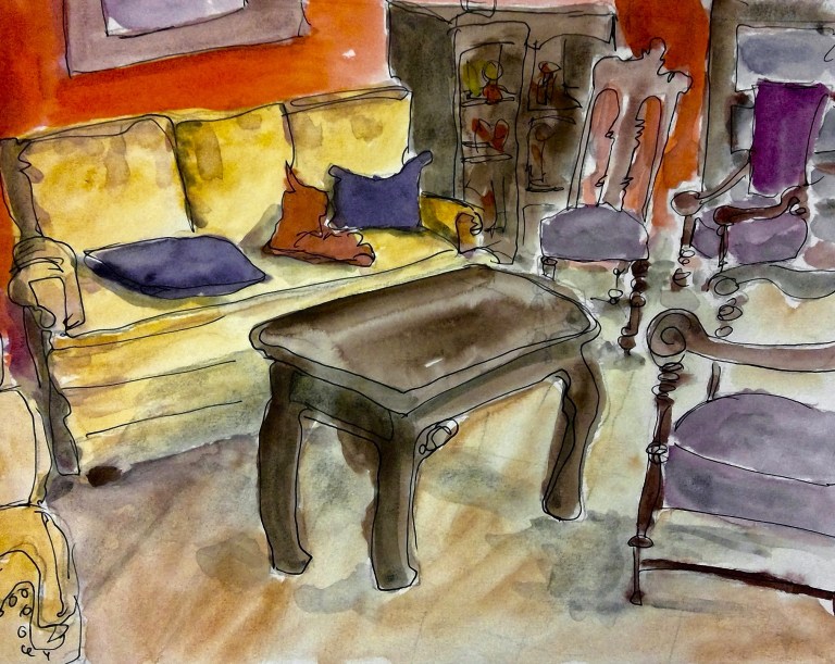 The living room | Deliberate Sketching