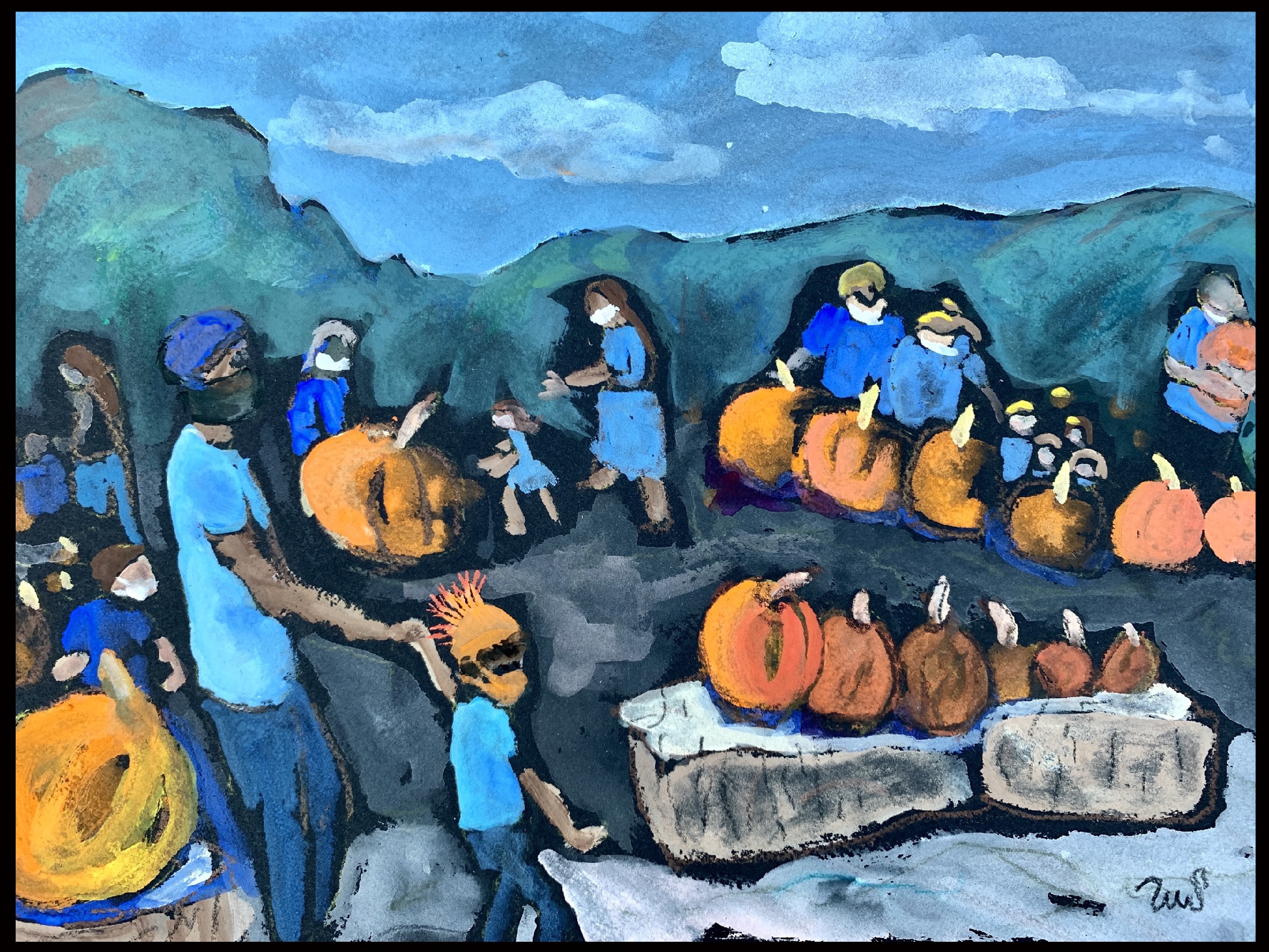Masks in the Pumpkin Patch | Deliberate Sketching