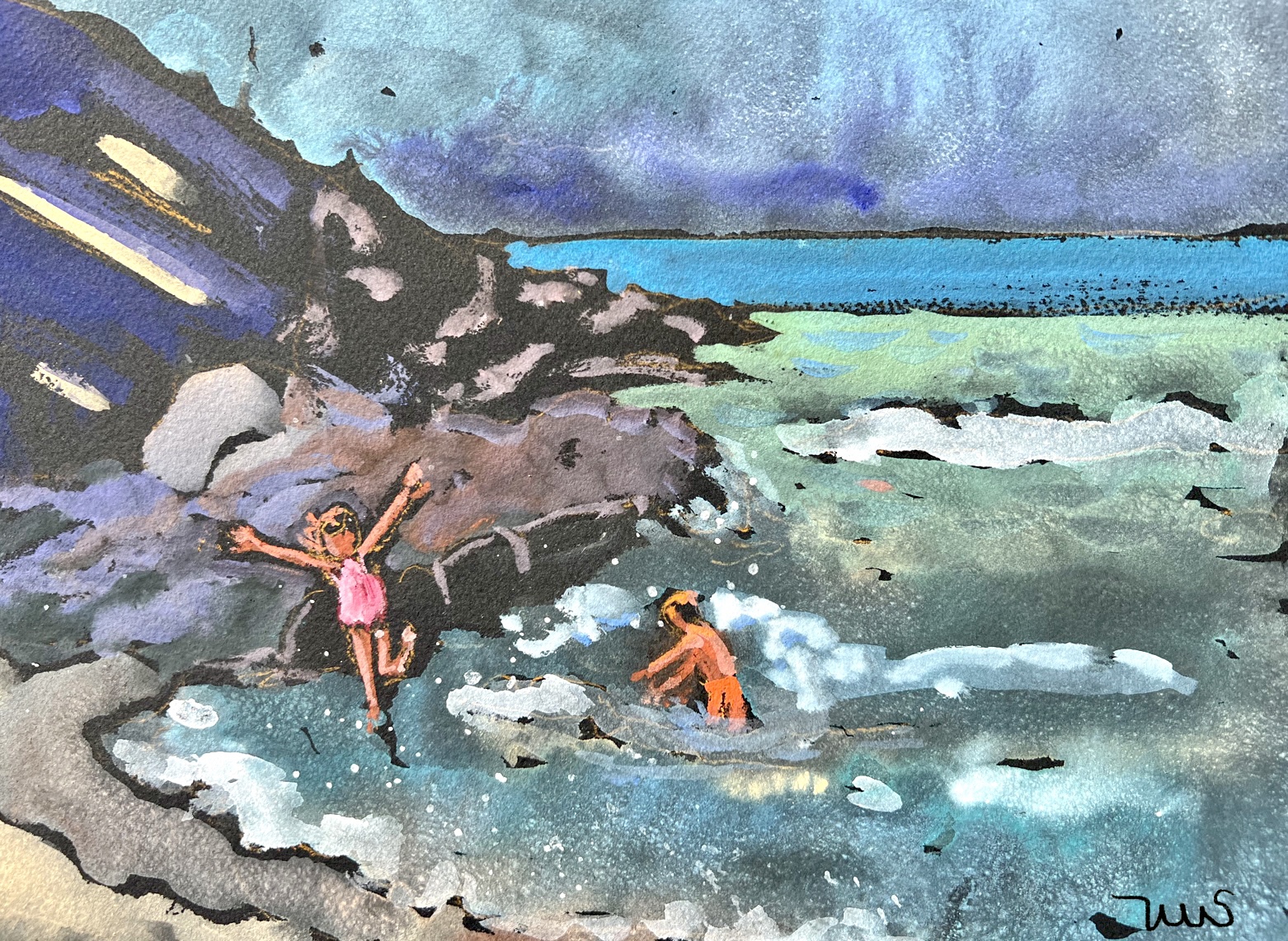 Jumping off Rocks!, | Deliberate Sketching